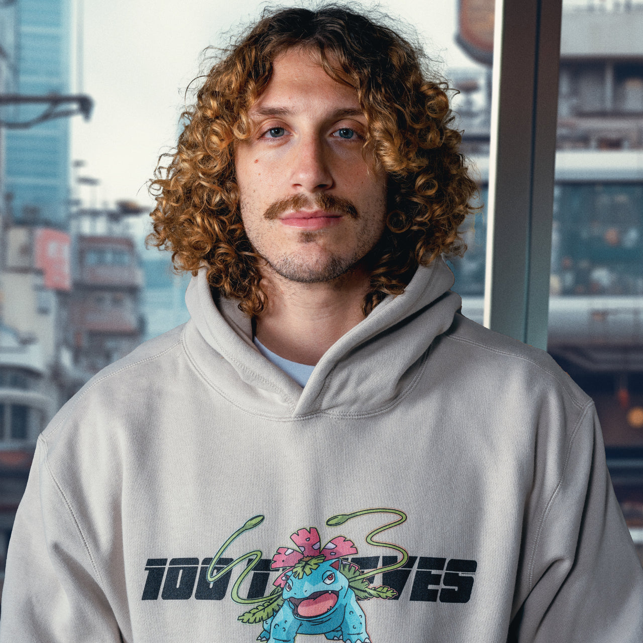 Pokémon + 100 Thieves | Venusaur Hoodie - Light Grey