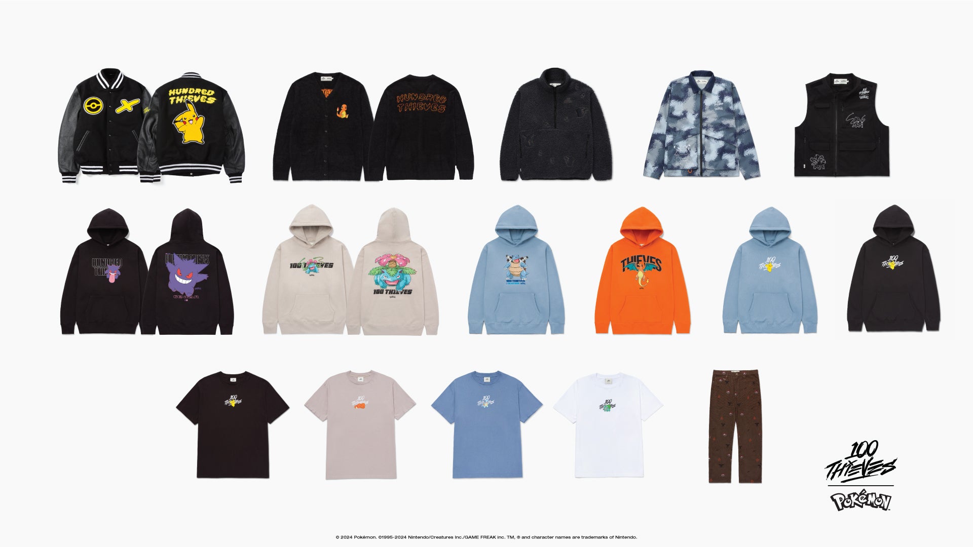 Pokémon + 100 Thieves Lookbook